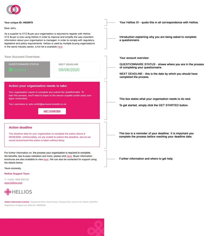 Hellios: Supplier Help & Support